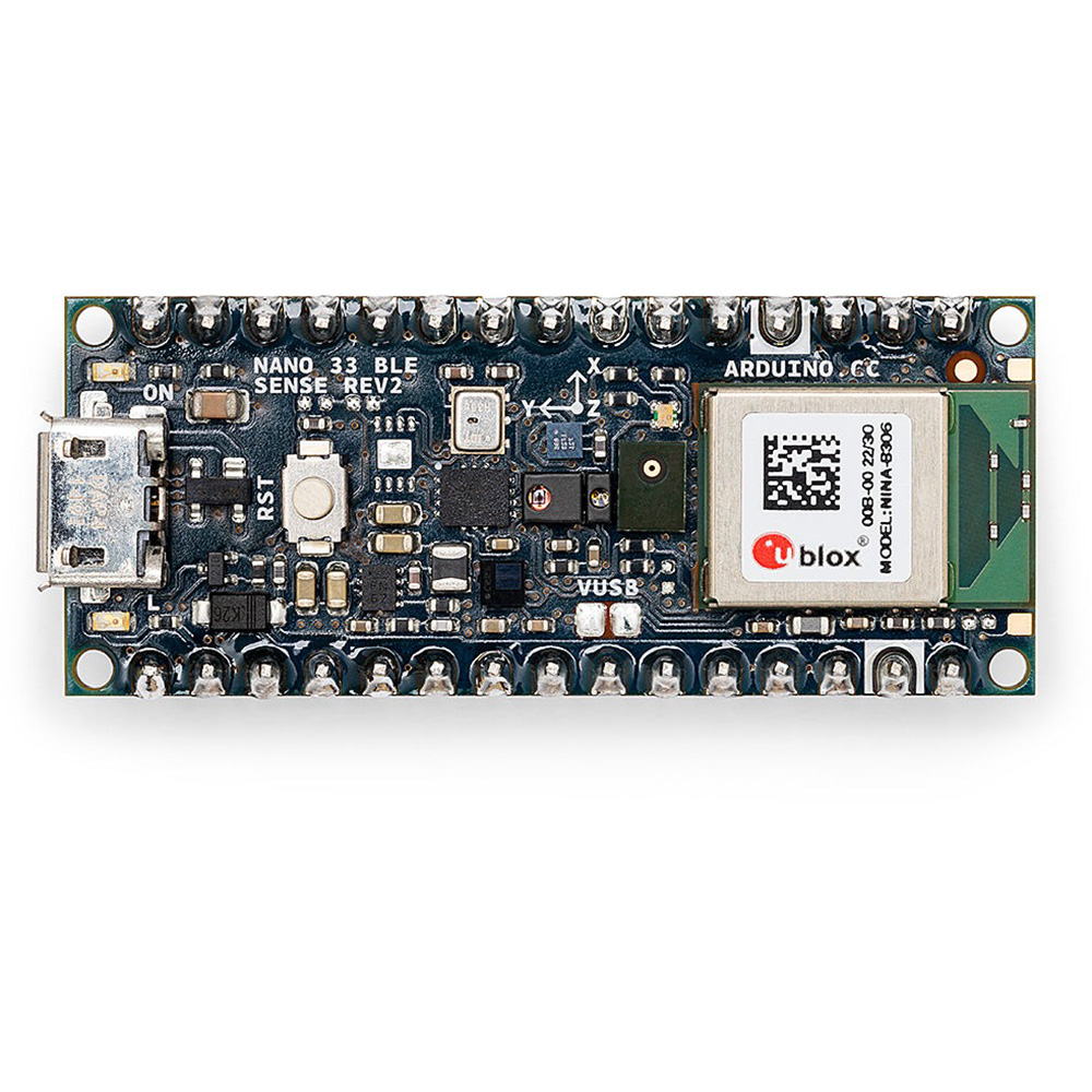 Arduino ABX00070 Arduino Nano 33 BLE Sense Rev2 Board with Headers
