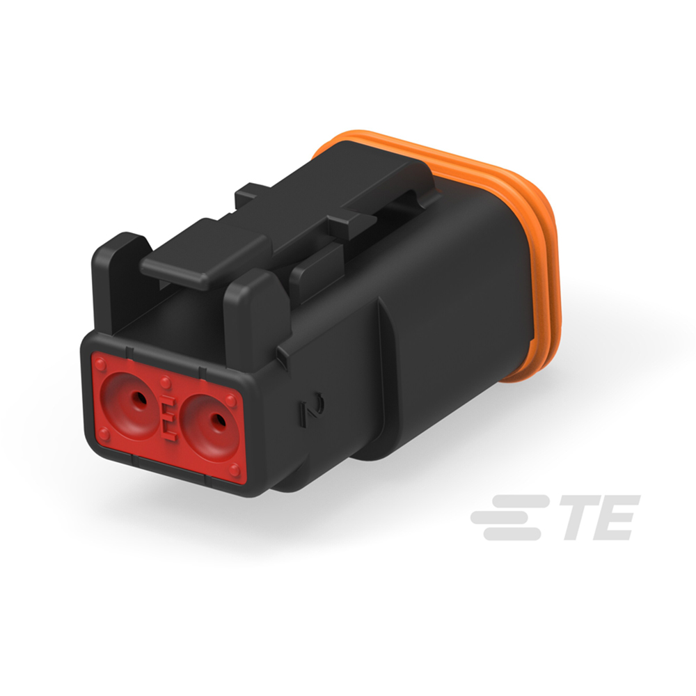 TE Connectivity DT06-2S-CE06 DT PLUG ASM Automotive 2 16 Contact Size 13A Rectangular Black