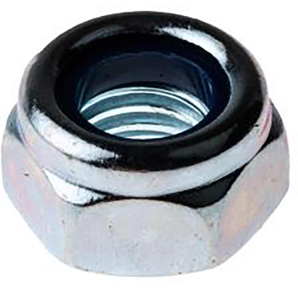 RS PRO 2646422 Bright Zinc Plated Steel, Self- Locking Hex Nut, Nylon Insert, DIN 985, M8