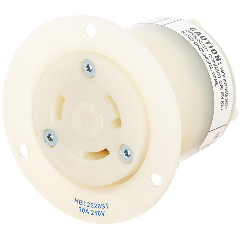 Hubbell Wiring Device-Kellems HBL2626ST LKG FLG-RCPT, 30A 250V, L6-30R ...