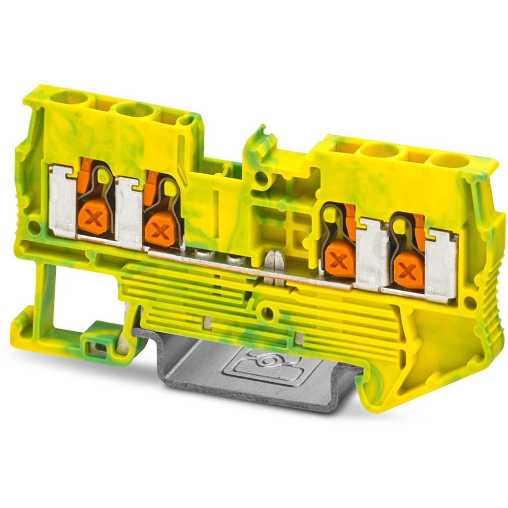 Phoenix Contact 1343137 Terminal Block, Ground Terminal, Push-X ...