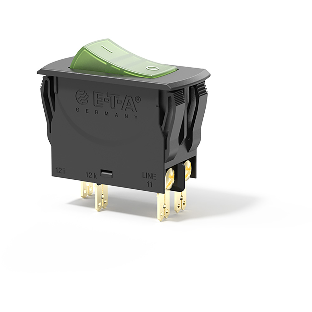 E-T-A Circuit Protection and Control 3120-F321-P7T1-W19DG4-16A Circuit Breaker Rocker Green ...