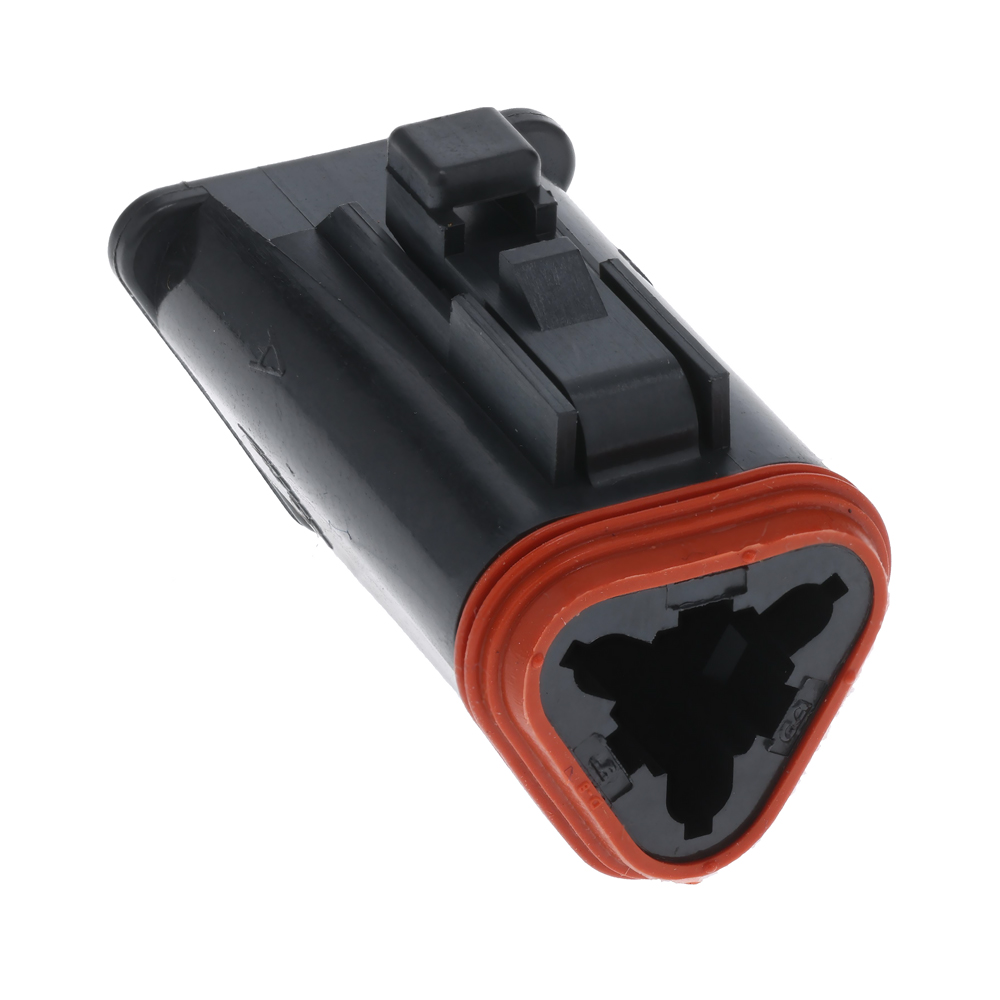 TE Connectivity DT06-3S-P032 Plug, Housing for Female Terminals, Contacts 3, Gray, PA GF, DT Series