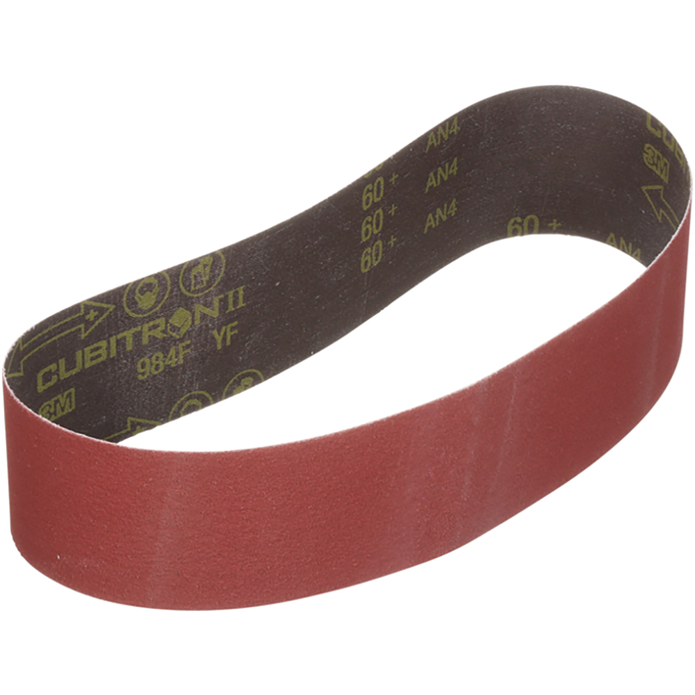 3M 7010534649 Cubitron II Cloth Belt 984F, 60 YFweight, 1 in x 39/32 in, Lap Unskived