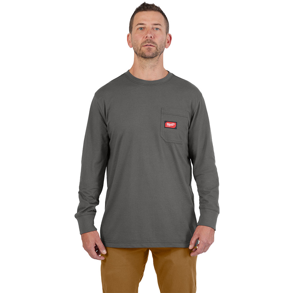 Milwaukee Electric Tool 606BR-3X Heavy Duty Pocket T - Ls Brown 3X