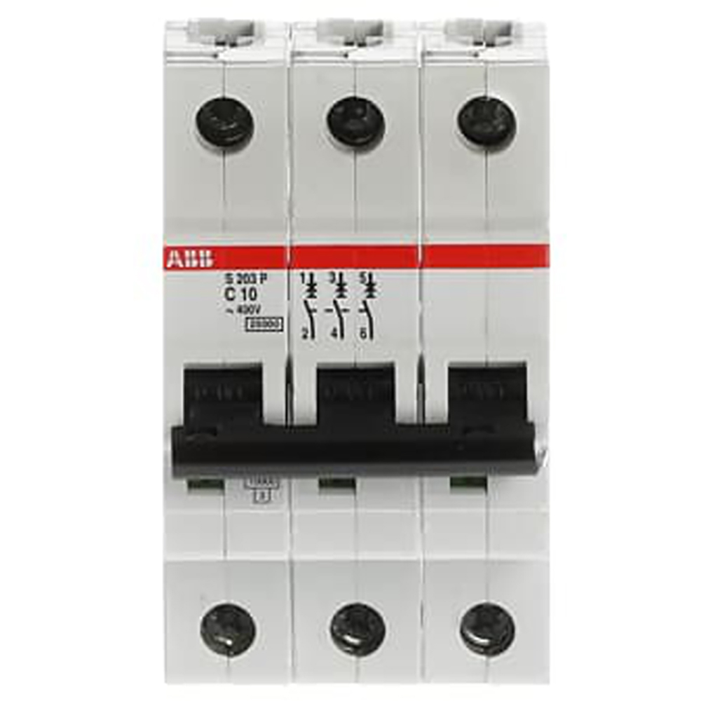 ABB S203P-C10 Miniature Circuit Breaker,S203P 3P C 10A 480Y/277 SUPP