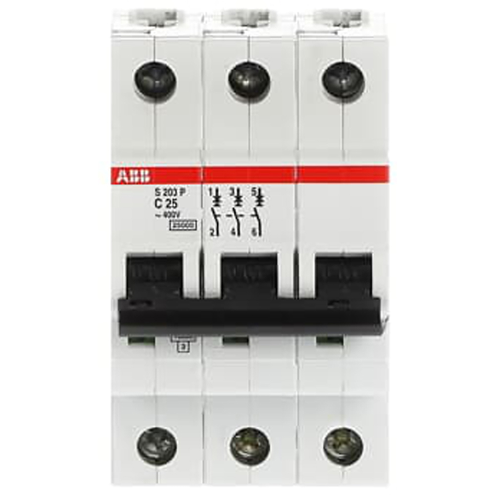 ABB S203P-C25 Circuit Breaker,S200P MINIATURE S MCB 3PC 25A 480Y/277 SUPP