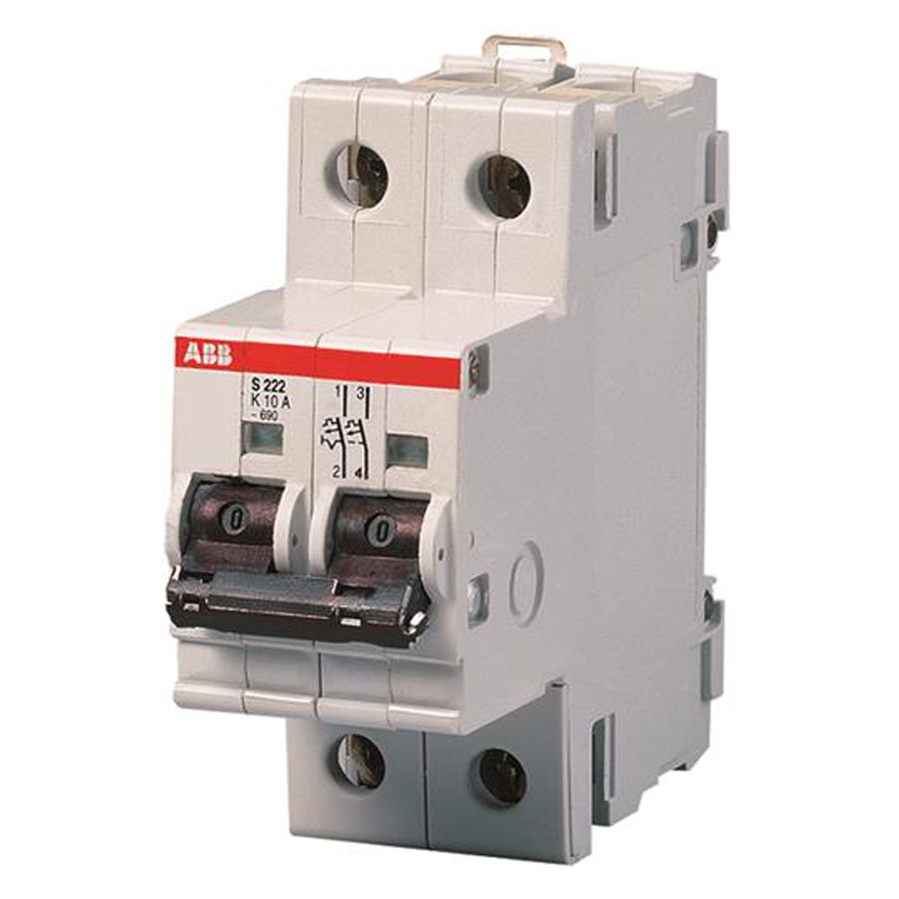 ABB S222-K16 S220 MCB 2 POLE 16A 690VAC K CURVE