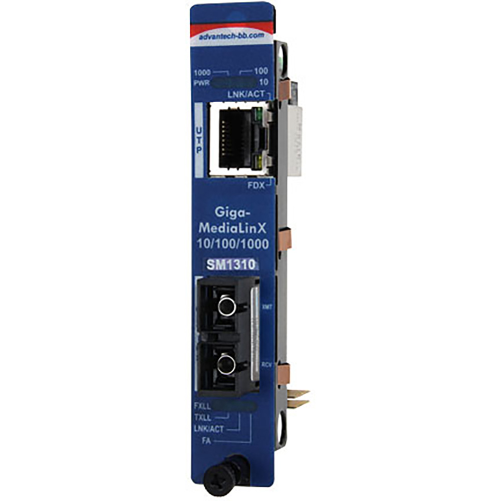 Advantech IMC-770-SST Fiber Media Conversion, iMcV Series-Giga-MediaLinX, SSLX-SM1310-SC