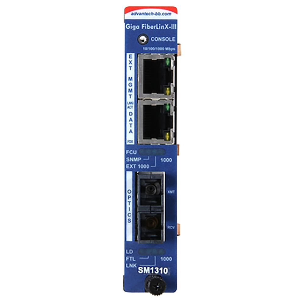 Advantech IMC-782-SST Fiber Media Conversion, iMcV Series-Giga-FiberLinX-III, TX/SSLX-SM1310-