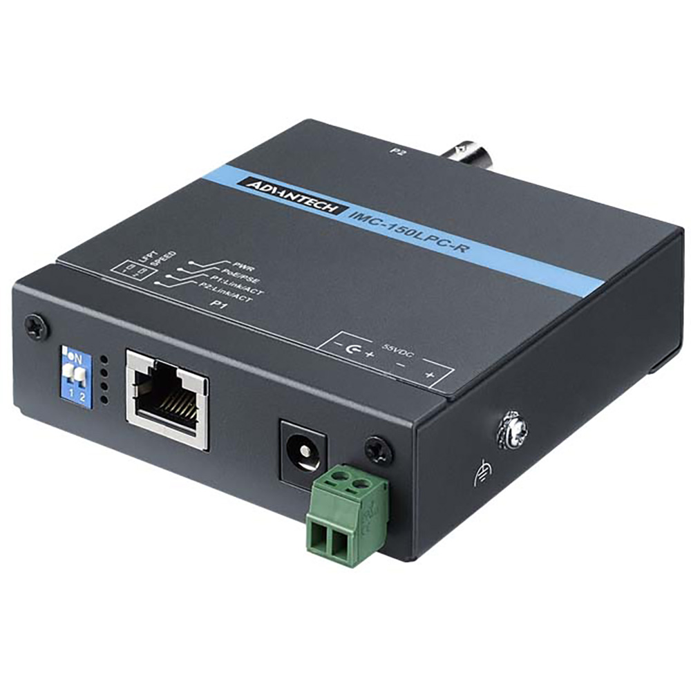 Advantech IMC-150LPC-M Fiber Media Conversion, LRE Ethernet over Coaxial Extender, Master