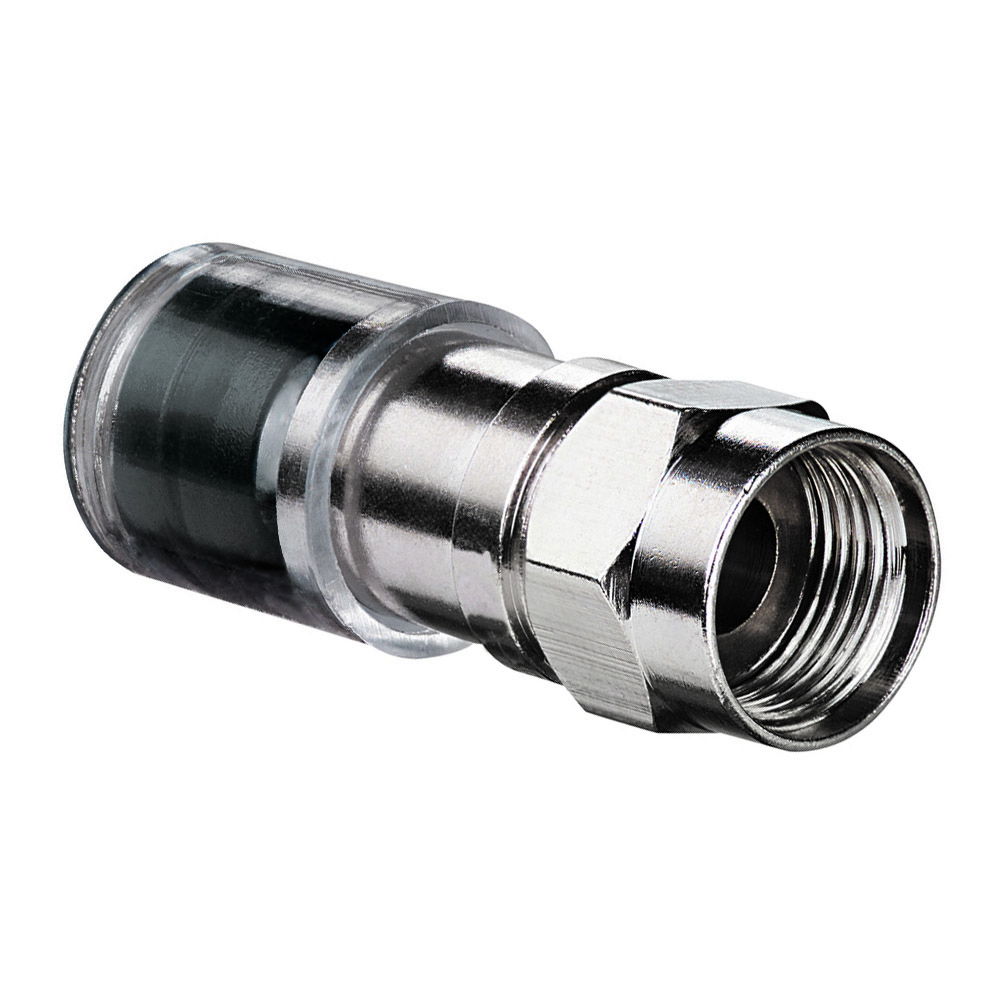 Ideal Industries 89-045 RF Connector, RG6 QUAD COMPR CONN OMNI 89 Series