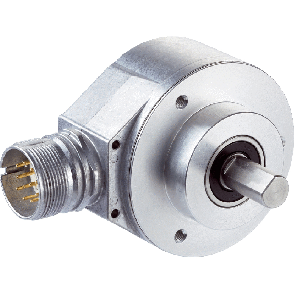 SICK DFS60E-BHWA00100 Incremental Encoder, 100 PPR, 15 mm Dia. Metal Shaft, 10-32 V, Connector