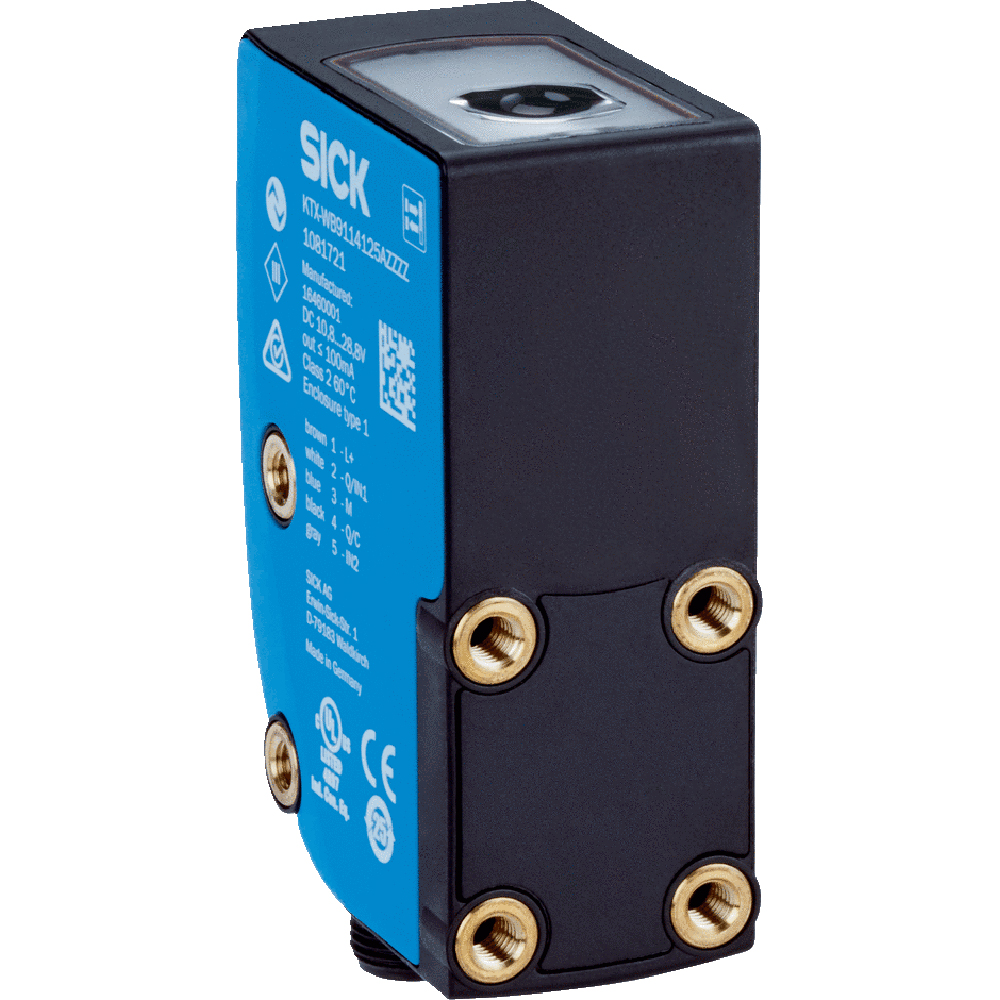SICK KTX-WB9114225AA71Z Registration/Contrast Sensor:Dist 13mm; LED;RGB;10.8VDC-28.8VDC;PUSH ...