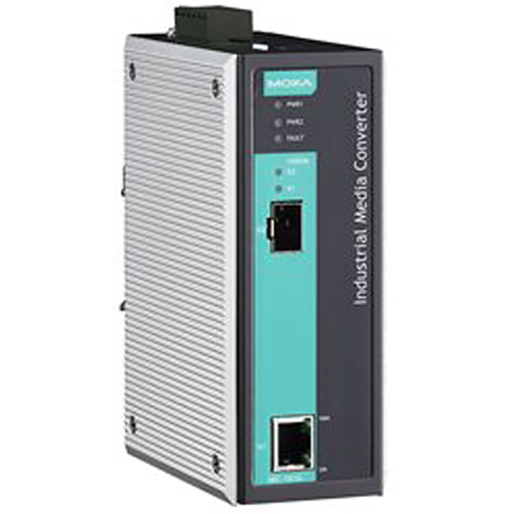 Moxa IMC-21A-S-SC Industrial 10/100BaseT(X) to 100BaseFX, Single SC, -10 to 60 C, IMC-21A Series