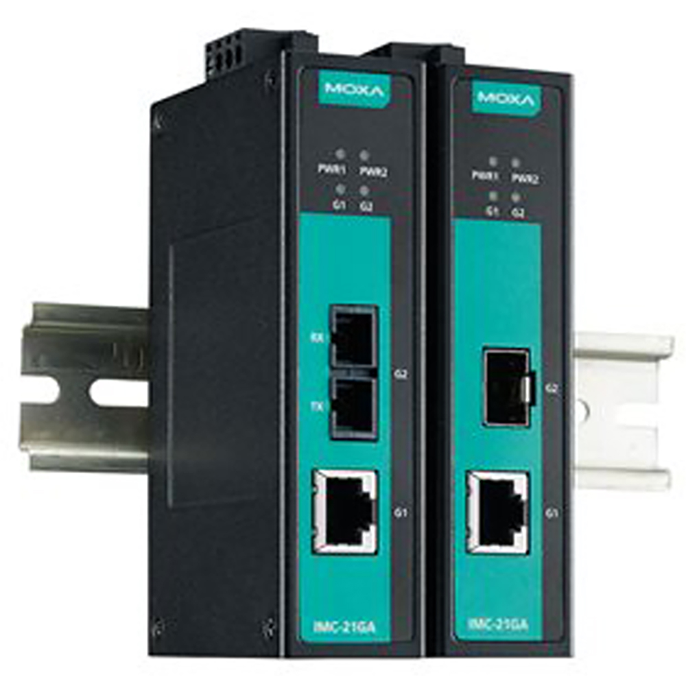 Moxa IMC-21A-S-SC Industrial 10/100BaseT(X) to 100BaseFX, Single SC, -10 to 60 C, IMC-21A Series